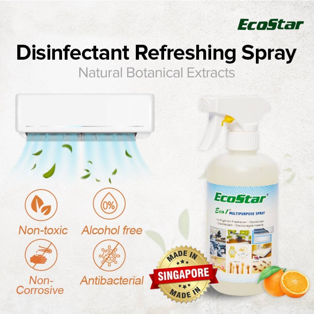 Ecostar Multipurpose Disinfectant Spray Indoor Air Freshener Insect ...