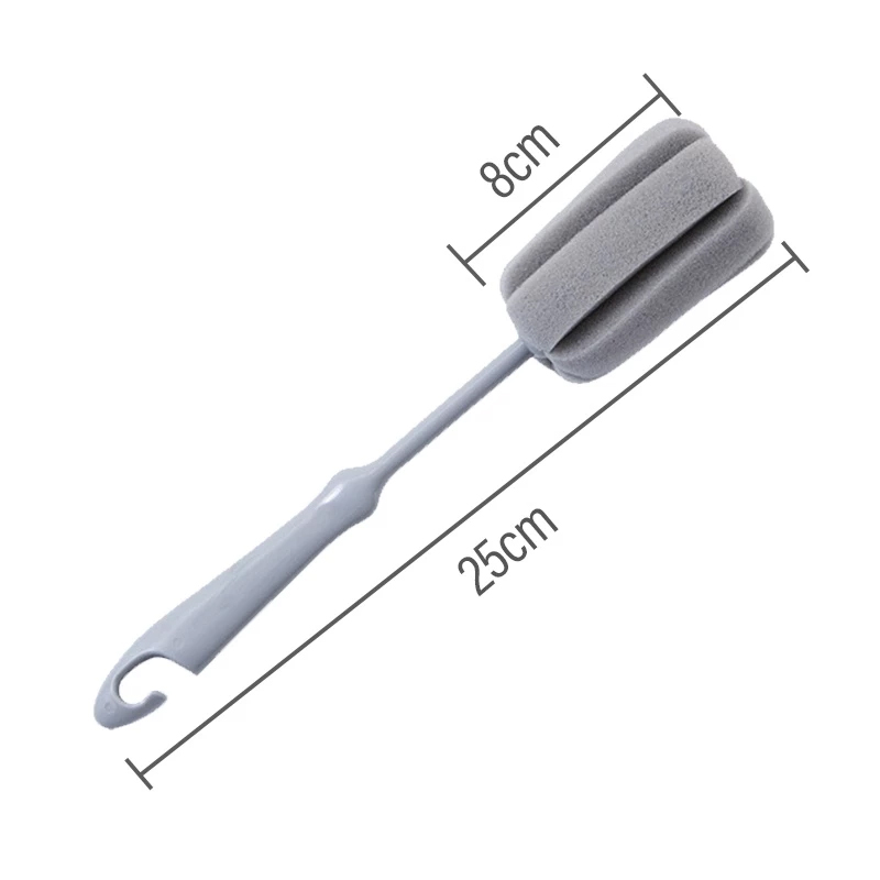 PP Short Handle Sponge Bottle Brush Cup Glass Decanter Cleaning Tool ...