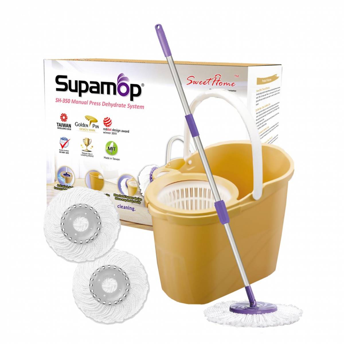 Taiwan No.1 Supamop Sh-350 Yellow Manual Press Dehydrate System ...