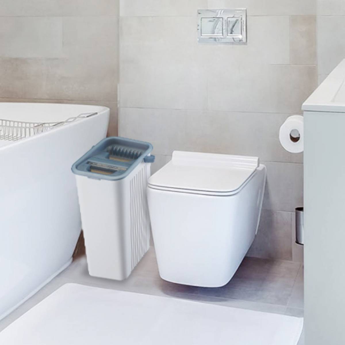 Supamop Slide Clean Double Scraper Flat Mop Set 1 Year Warranty/4 ...