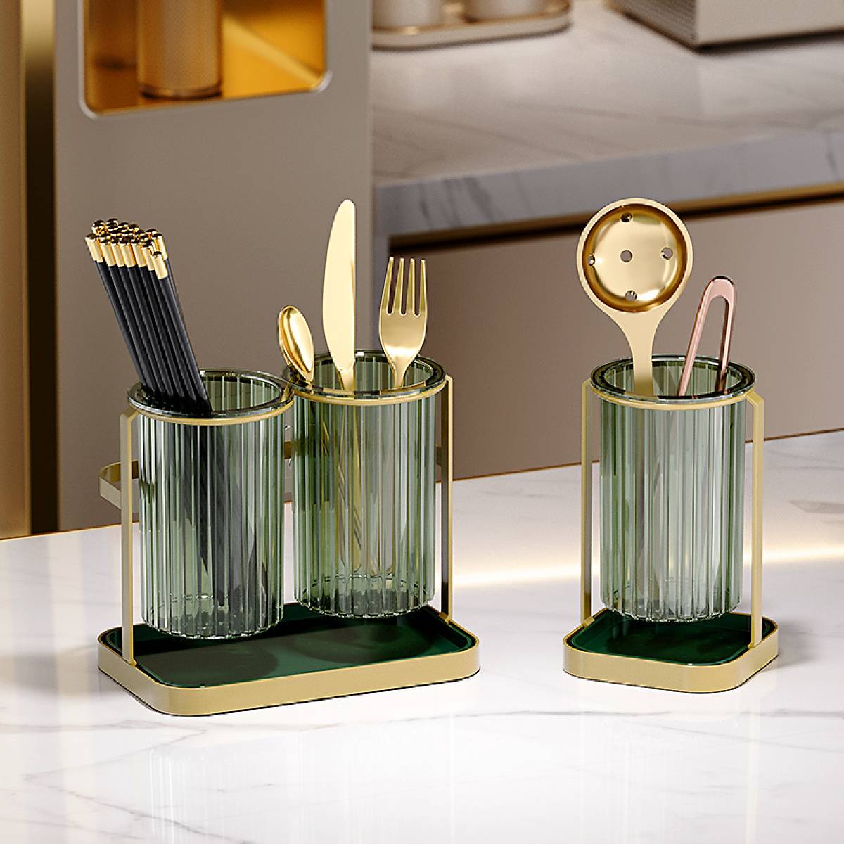 Transparent Multipurpose Chopstick Case Spoon Fork Premium Utensil ...